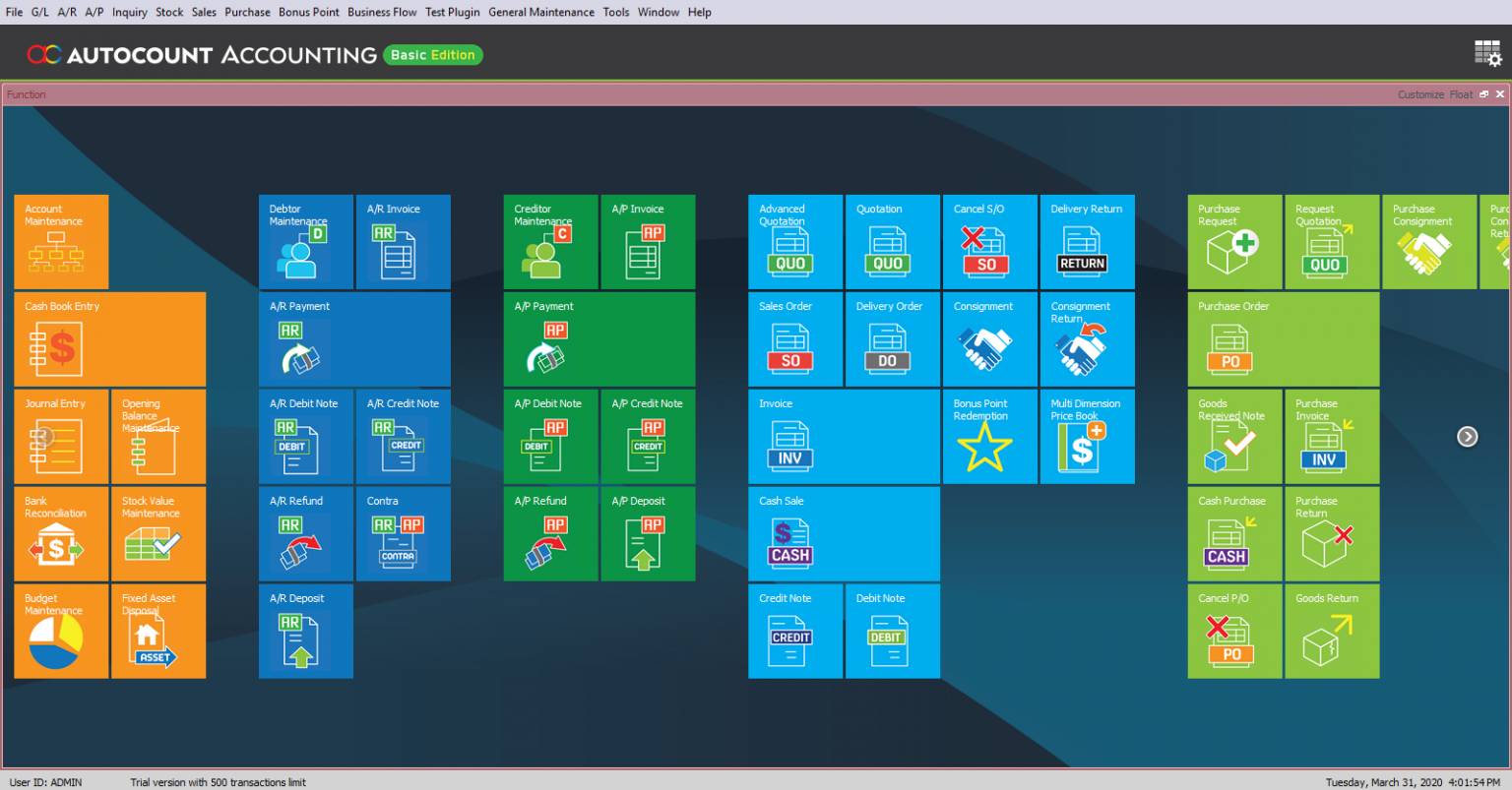 AutoCount Plus / Express Edition – DOTNET KARISMA COMPUTER